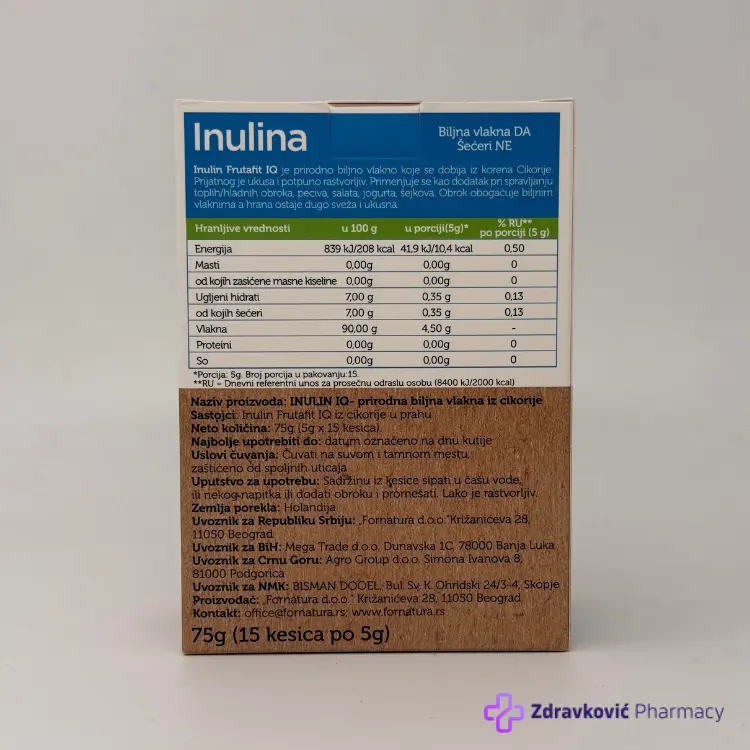 Fornatura Inulina Inulin IQ 15x5g, kesice - Zdravkoteka