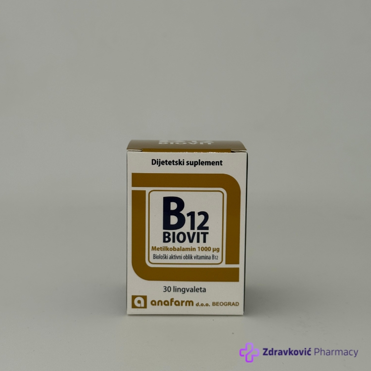 ANAFARM B12 BIOVIT 30 lingvaleta - Zdravkoteka