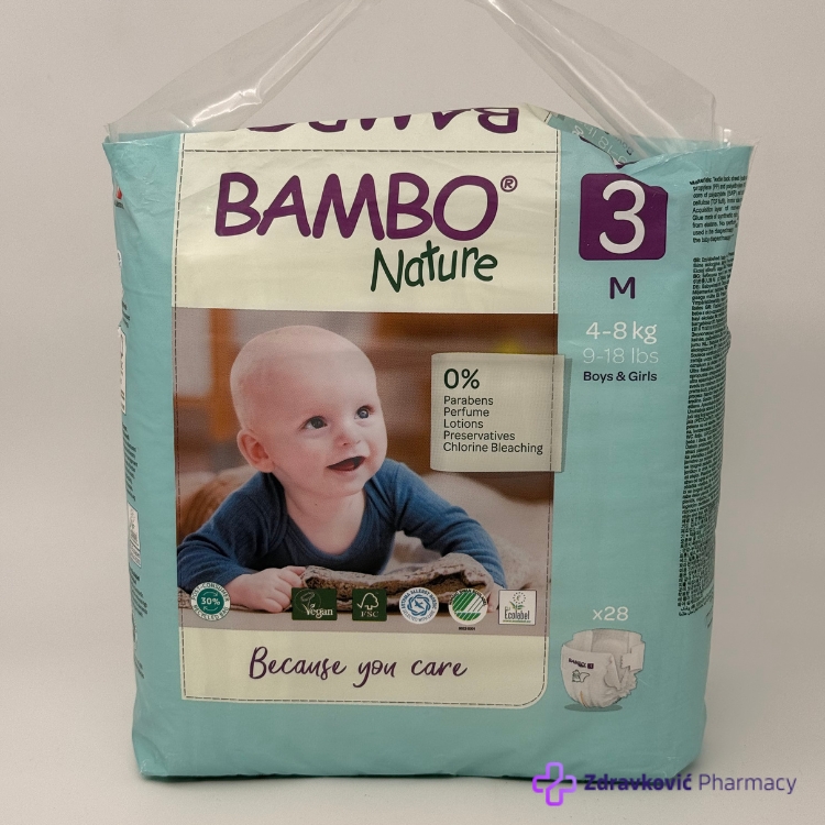 BAMBO NATURE ECO-FRIENDLY 3 -28 komada - Zdravkoteka