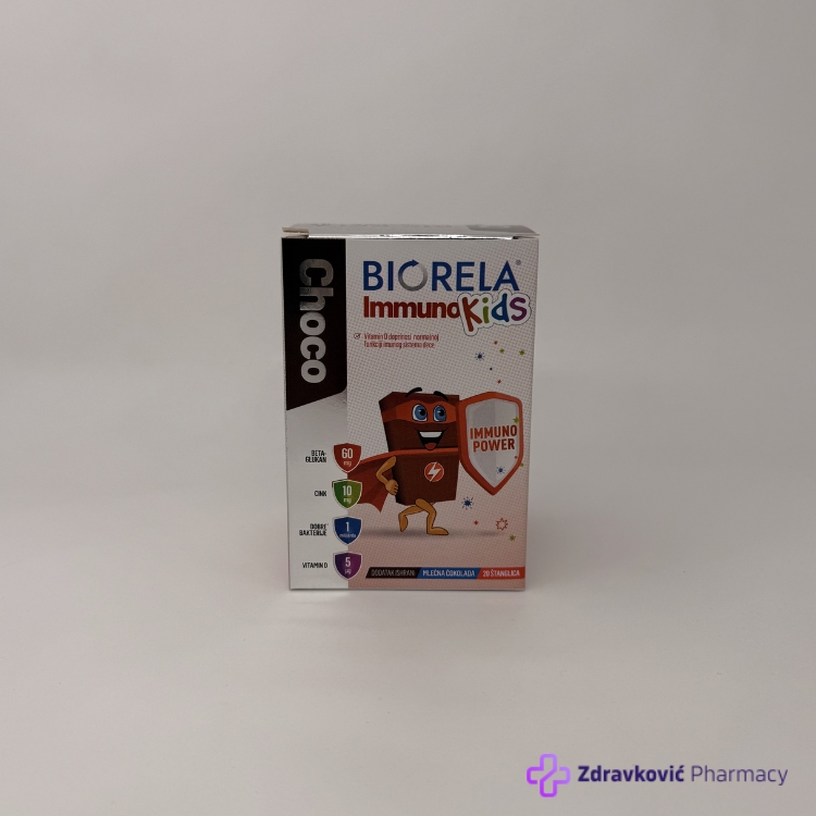 BIORELA CHOCO IMMUNO KIDS -20 štanglica - Zdravkoteka