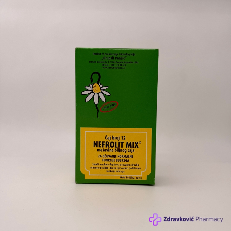 ČAJ BROJ 12 -NEFROLIT MIX- ZA OČUVANJE NORMALNE FUNKCIJE BUBREGA 100g ...