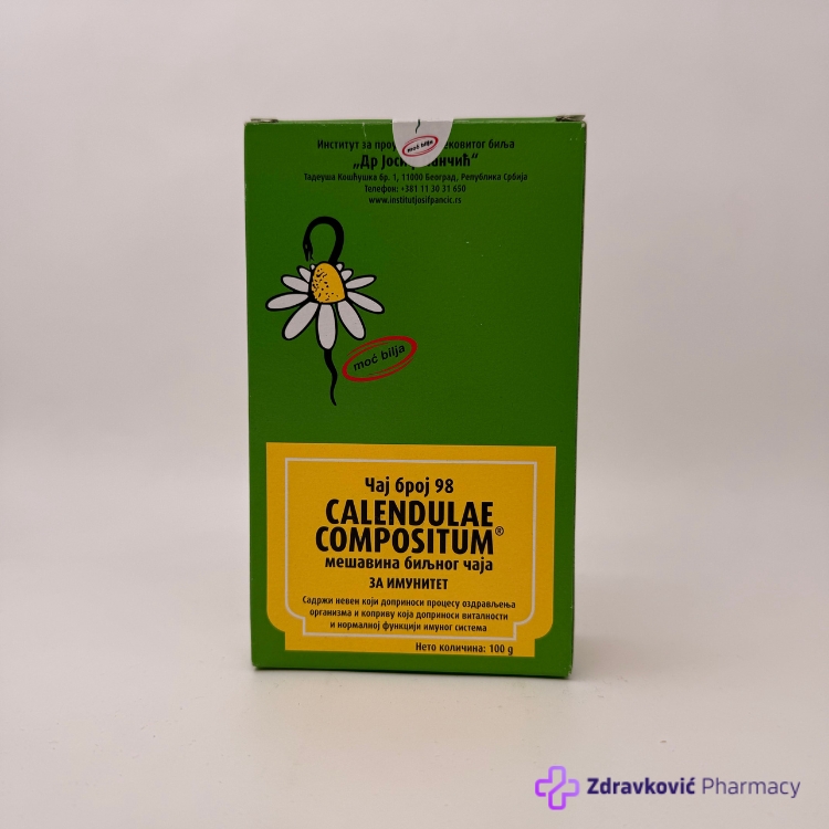 ČAJ BROJ 98 CALENDULAE COMPOSITUM (ZA IMUNITET).100g IJP - Zdravkoteka