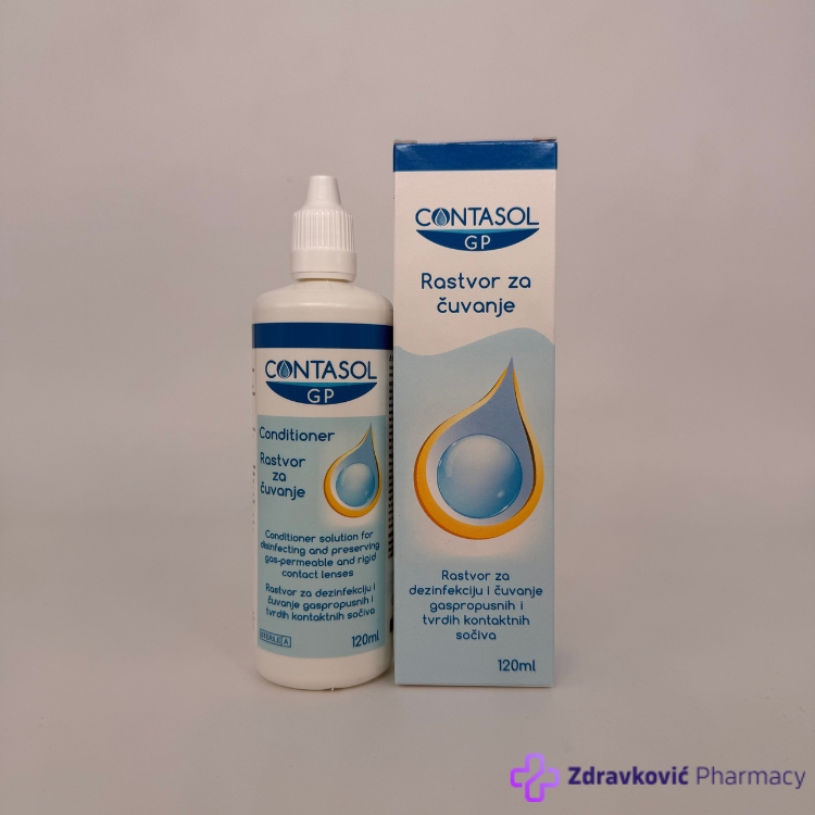 CONTASOL GP RASTVOR ZA ČUVANJE KONTAKTNIH SOČIVA 120ml - Zdravkoteka